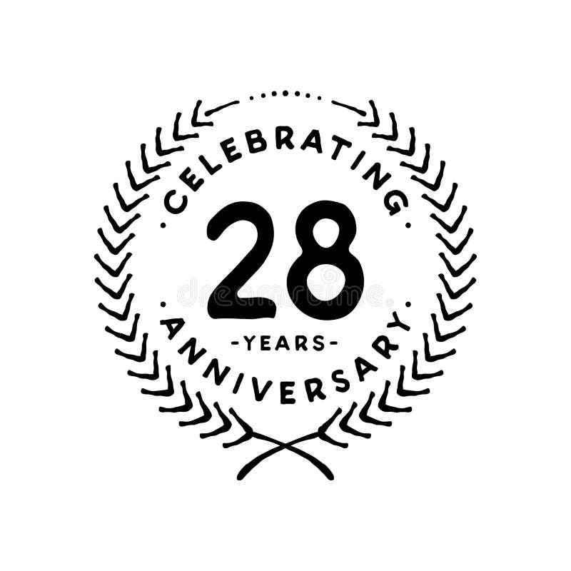 28 Years Design Template. 28th Vector and Illustration Stock Vector ...