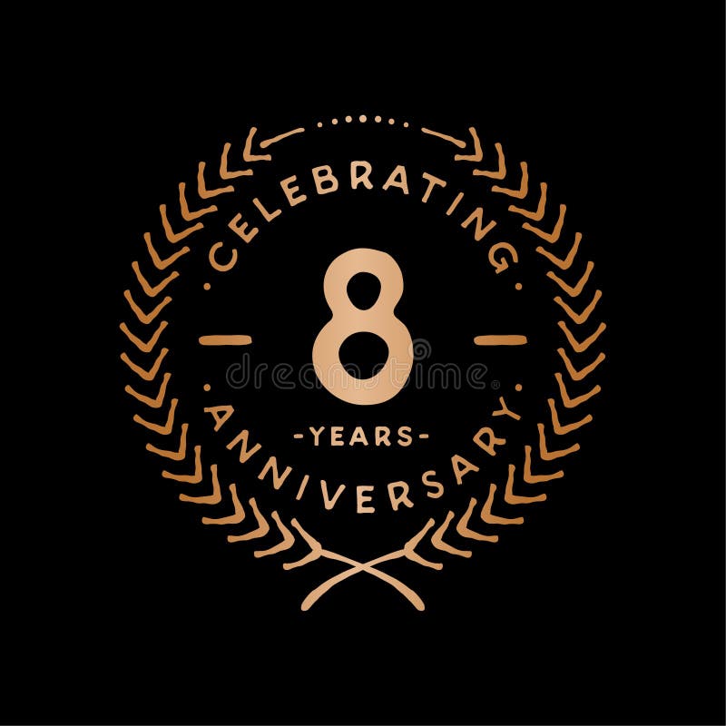 8 Years Design Template. 8th Vector and Illustration Stock Vector ...