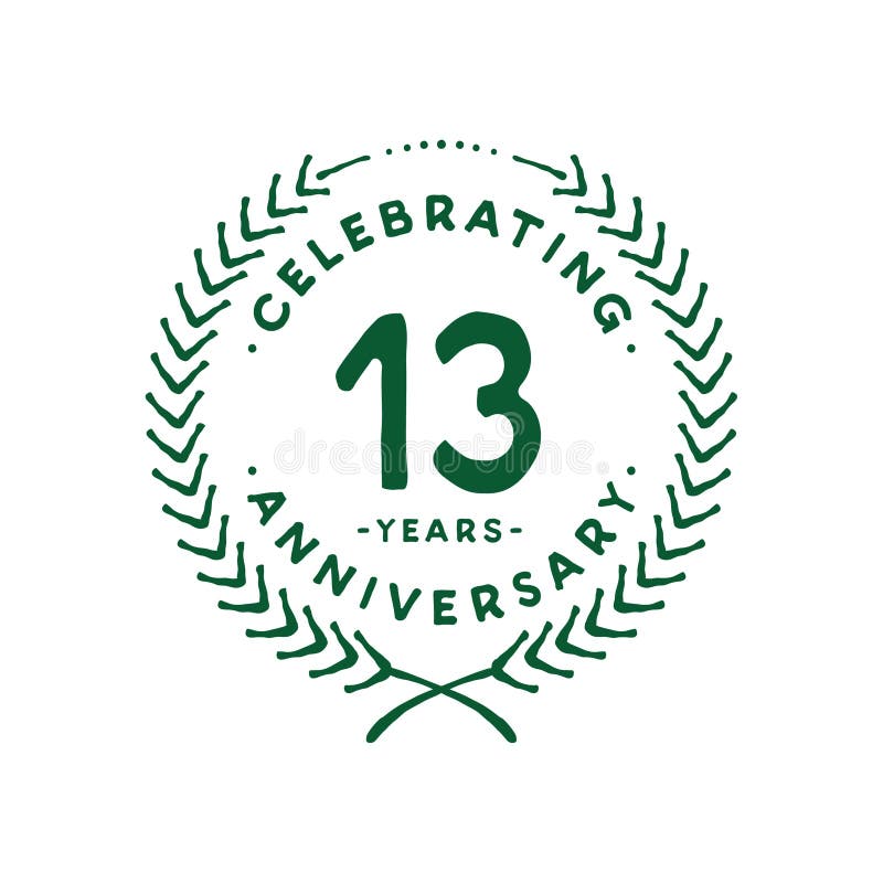 13 Years Design Template. 13th Vector and Illustration Stock Vector ...