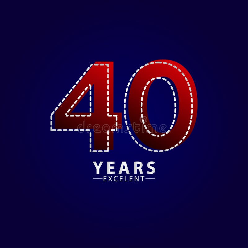 Red 40 Years Anniversary Stock Illustrations – 453 Red 40 Years ...