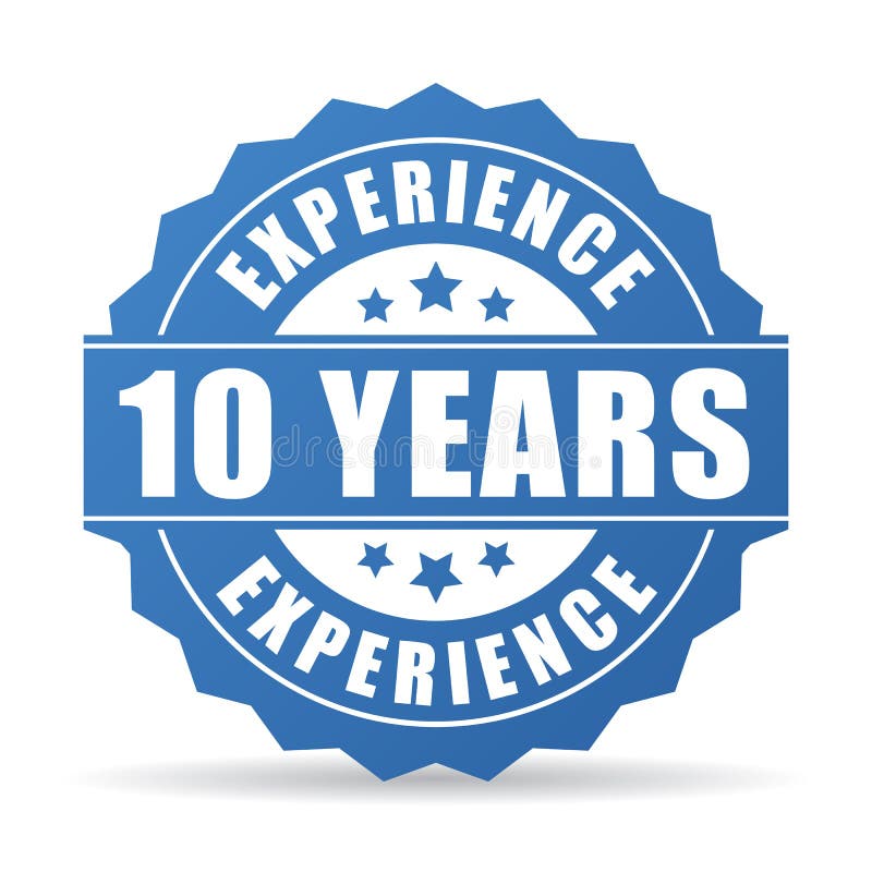 10 Years Experience Vector Icon Stock Vector - Illustration of ...
