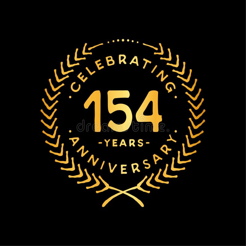 154 Years Design Template. 154th Vector and Illustration Stock Vector ...