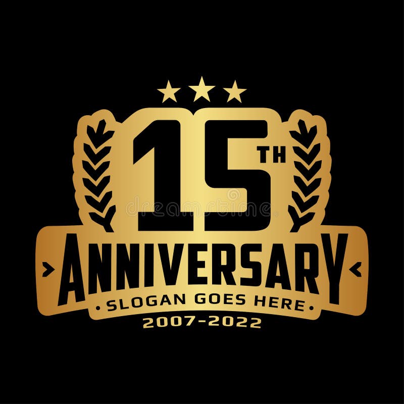 15 Years Anniversary Logo Design Template. 15th Anniversary Celebration ...