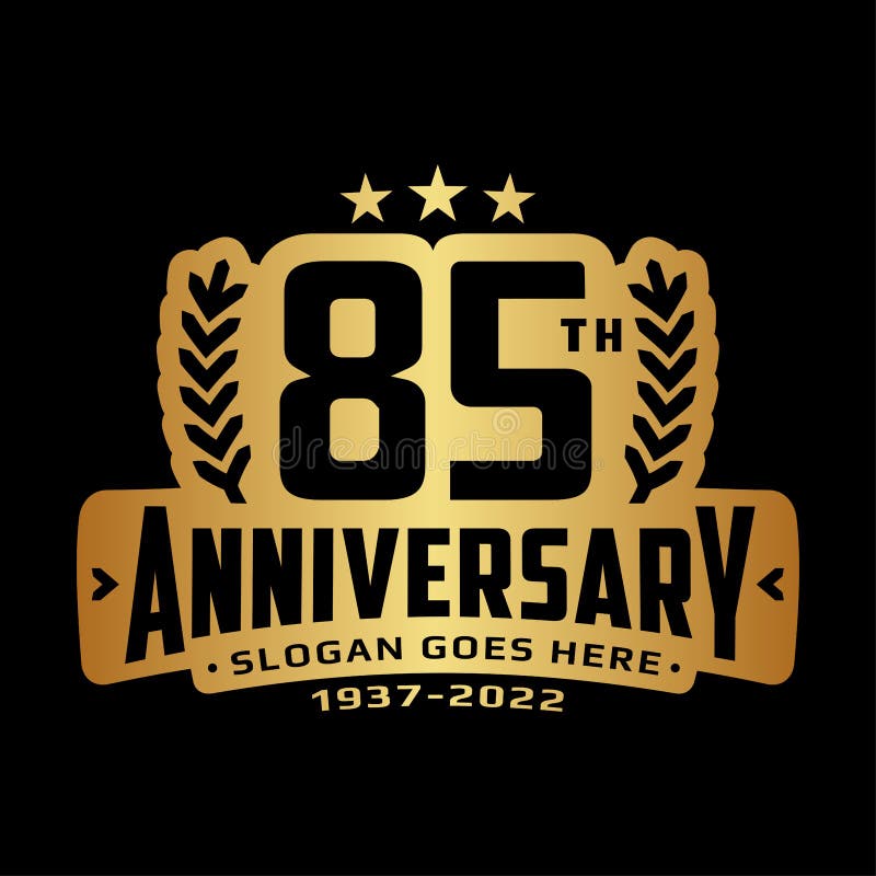 85 Years Anniversary Logo Design Template. 85th Anniversary Celebration ...