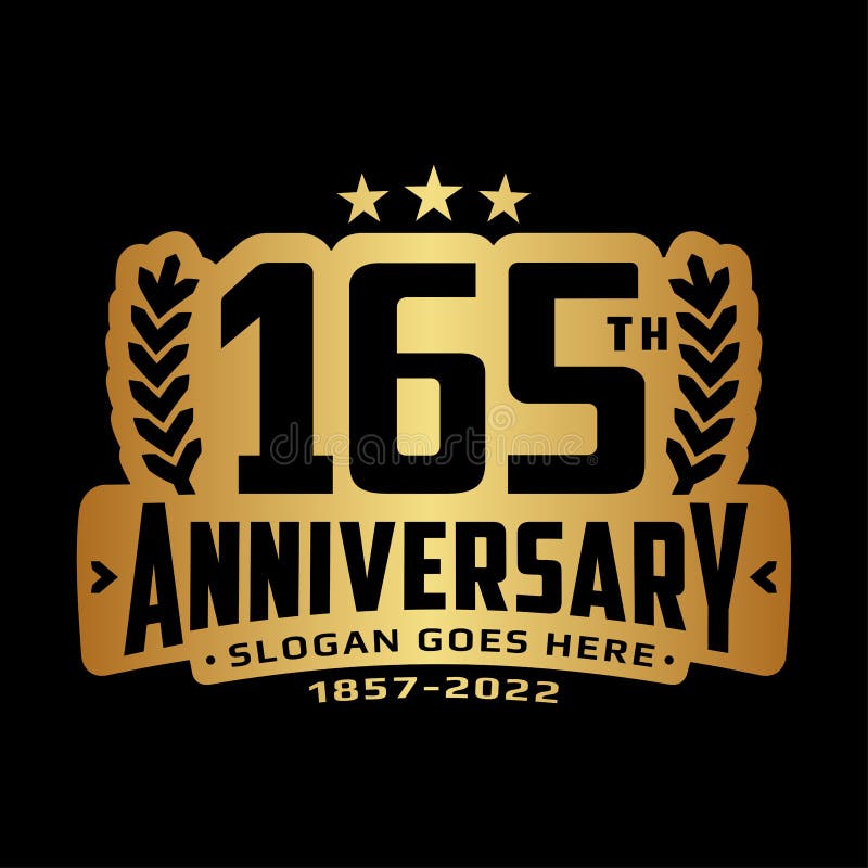 165 Years Anniversary Logo Design Template. 165th Anniversary ...