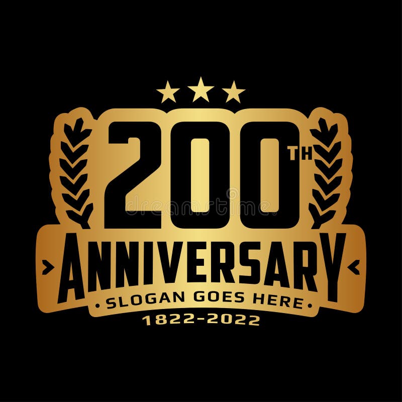200 Years Anniversary Logo Design Template. 200th Anniversary ...