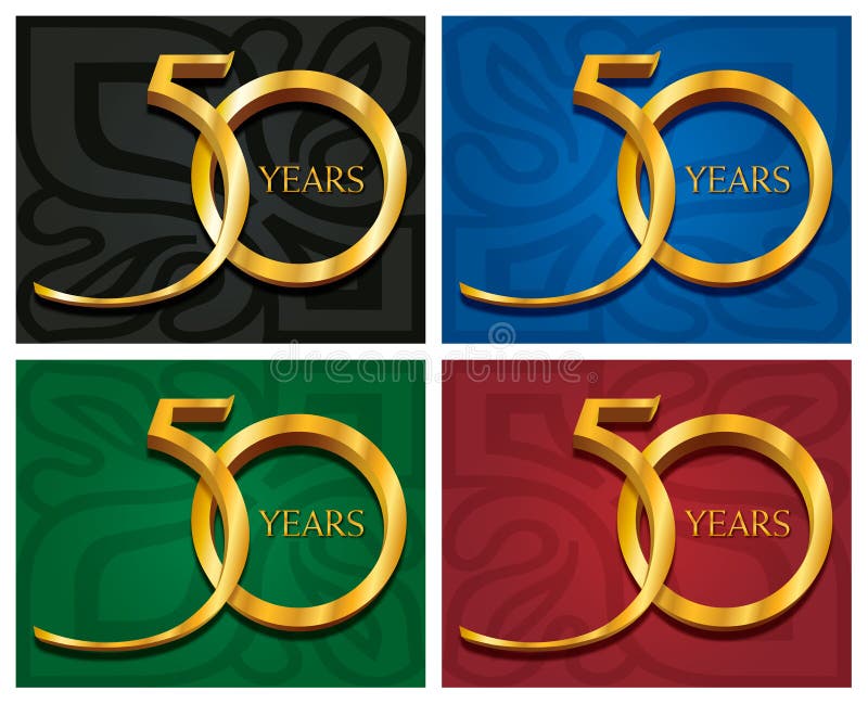 50 Years / Golden jubilee stock vector. Illustration of communication ...