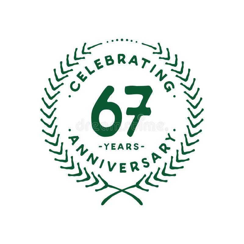 67 Years Design Template. 67th Vector and Illustration Stock Vector ...
