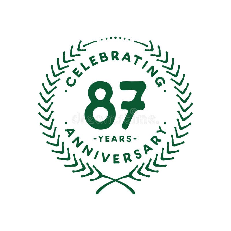 87 Years Design Template. 87th Vector and Illustration Stock Vector ...