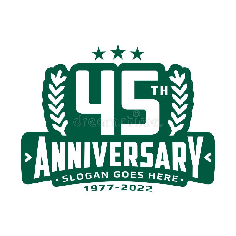 45 Years Anniversary Logo Design Template. 45th Anniversary Celebration ...