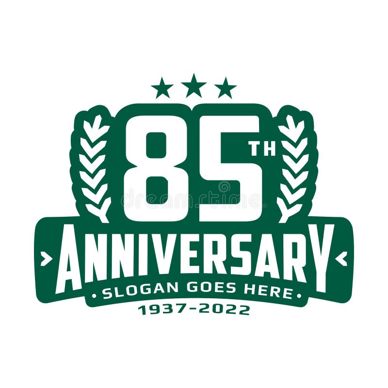 85 Years Anniversary Logo Design Template. 85th Anniversary Celebration ...
