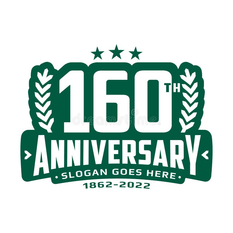 160 Years Anniversary Logo Design Template. 160th Anniversary ...