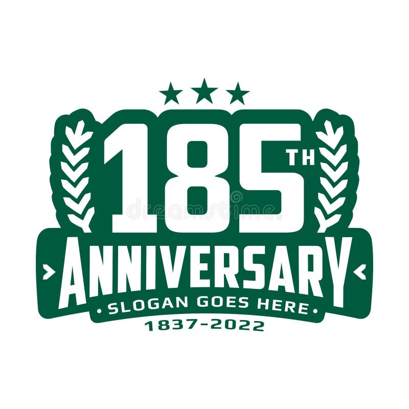 185 Years Anniversary Logo Design Template. 185th Anniversary ...