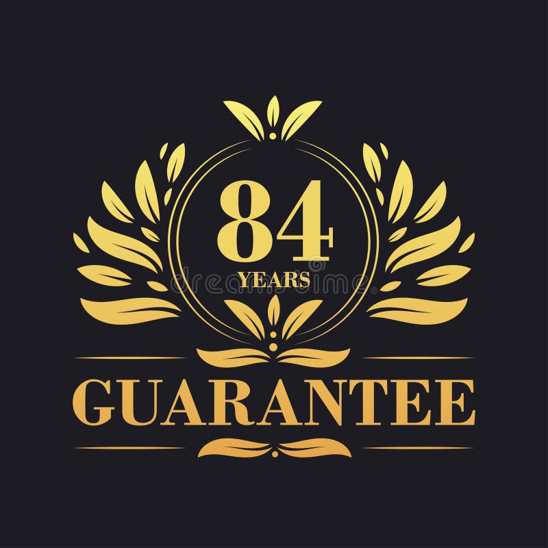 84 Years Guarantee Logo Vector, 84 Years Guarantee Sign Symbol Stock ...