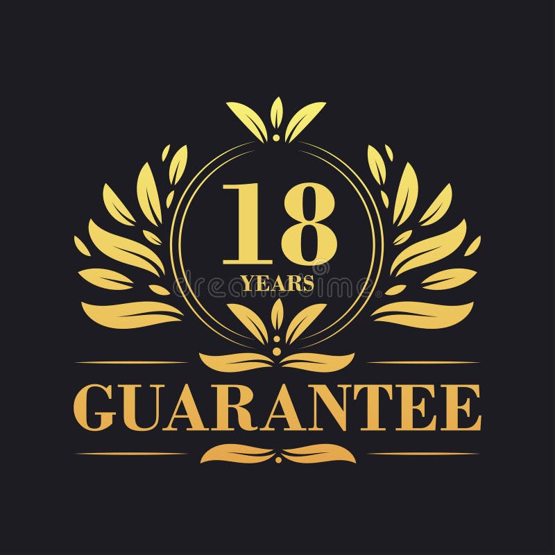 18 Years Guarantee Logo Vector, 18 Years Guarantee Sign Symbol Stock ...