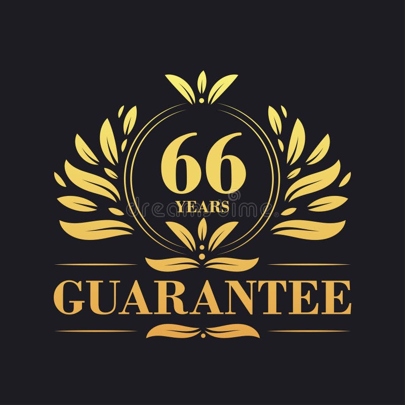 66 Years Guarantee Logo Vector, 66 Years Guarantee Sign Symbol Stock ...