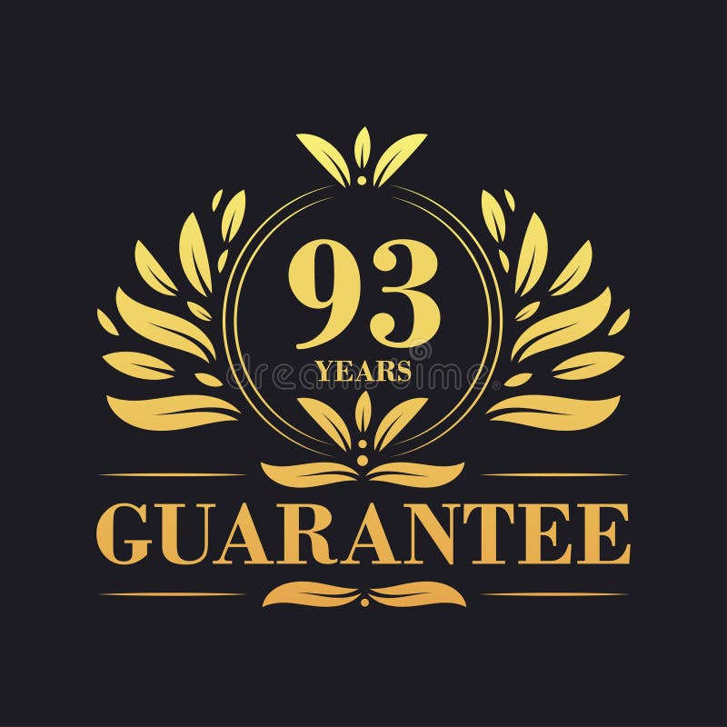 93 Years Guarantee Logo Vector, 93 Years Guarantee Sign Symbol Stock ...