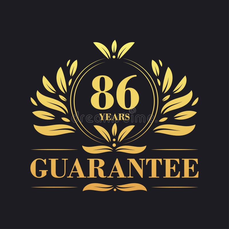 86 Years Guarantee Logo Vector, 86 Years Guarantee Sign Symbol Stock ...