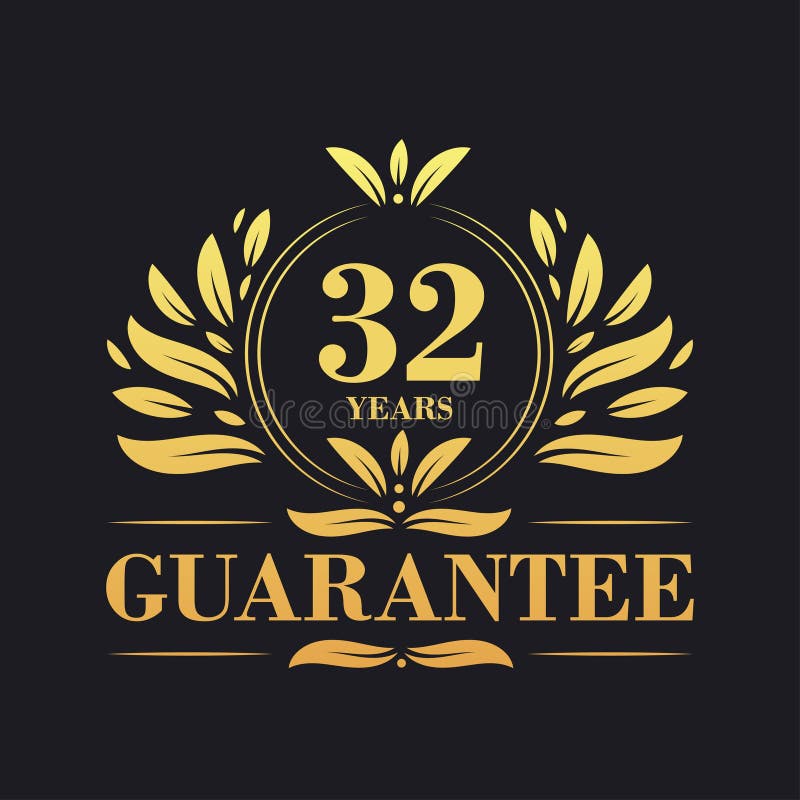 32 Years Guarantee Logo Vector, 32 Years Guarantee Sign Symbol Stock ...