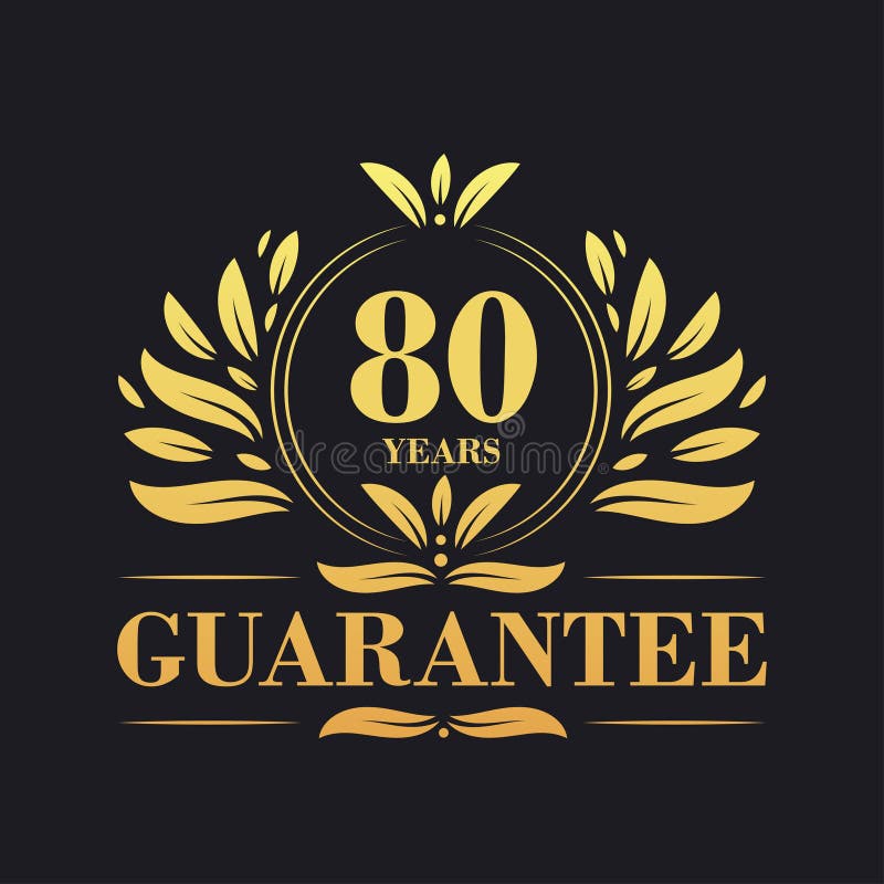 80 Years Guarantee Logo Vector, 80 Years Guarantee Sign Symbol Stock ...