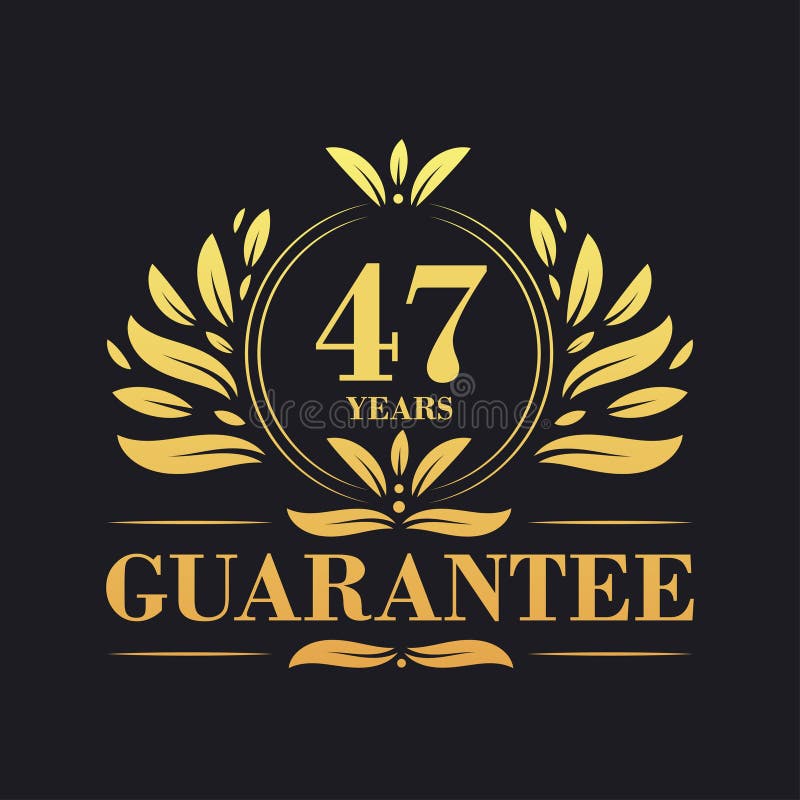 47 Years Guarantee Logo Vector, 47 Years Guarantee Sign Symbol Stock ...