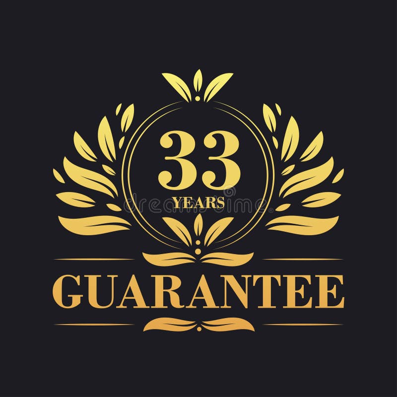 33 Years Guarantee Logo Vector, 33 Years Guarantee Sign Symbol Stock ...