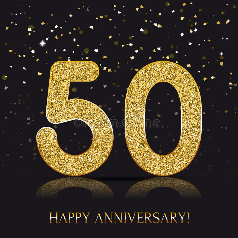 90 Years Happy Anniversary Banner with Gold Elements. Stock Vector ...
