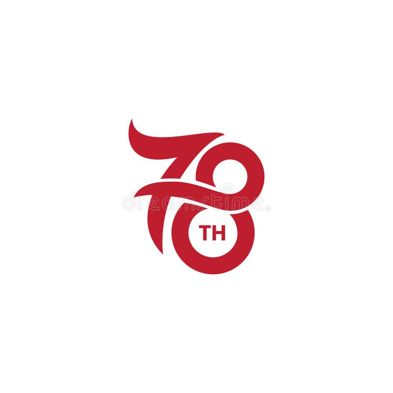 78 Years Number Vector Design for Icon, Symbol or Logo Stock Vector ...