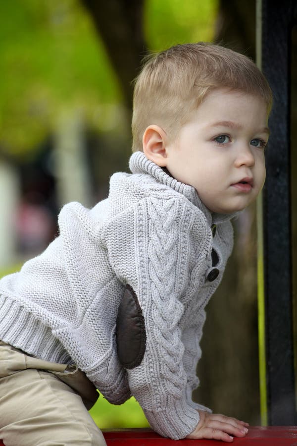 2 Years Old Baby Boy on Playground Stock Image - Image of nature ...