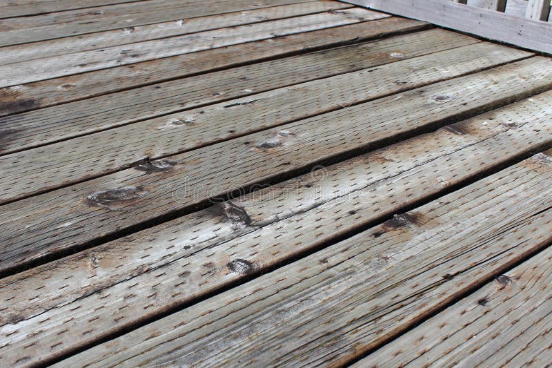 Weathered and Warped Wood Deck Surface Stock Image - Image of wood ...