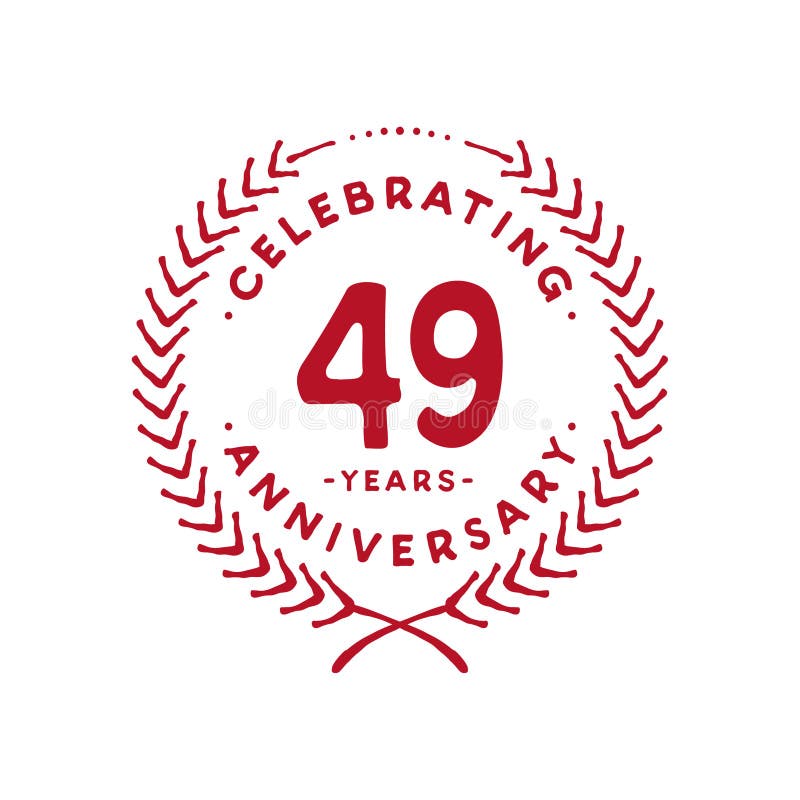 49 Years Design Template. 49th Vector and Illustration Stock Vector ...