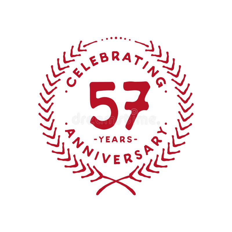 57 Years Design Template. 57th Vector and Illustration Stock Vector ...
