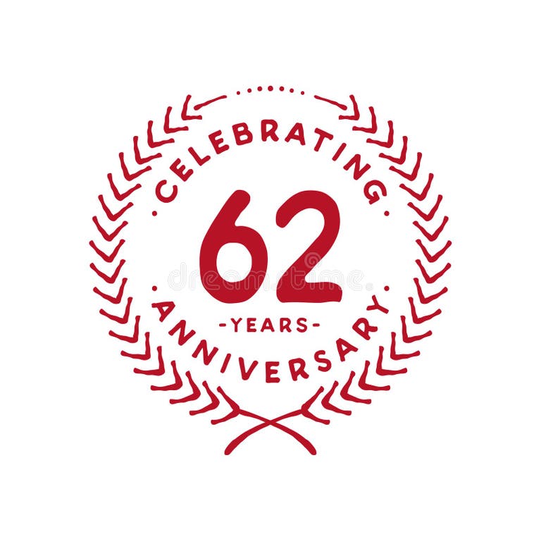 62 Years Design Template. 62nd Vector and Illustration Stock Vector ...