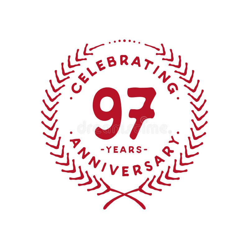 97 Years Design Template. 97th Vector and Illustration Stock Vector ...