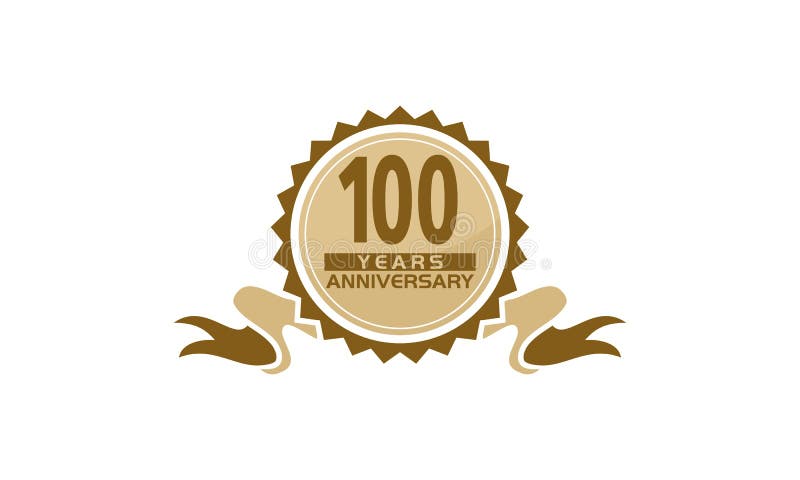 100 Years Ribbon Anniversary Stock Vector - Illustration of happy ...