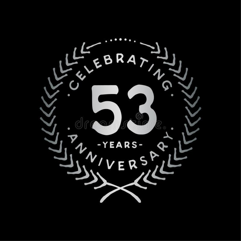 53rd Silver Anniversary Logo with Laurel Wreath, Ribbon and Silver Ring ...