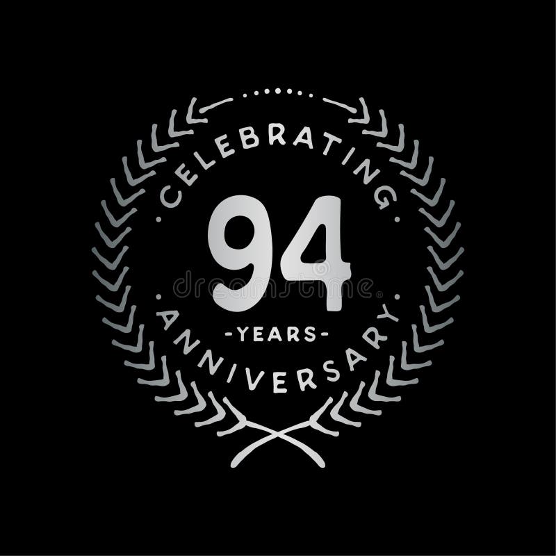 94 Years Design Template. 94th Vector and Illustration Stock Vector ...