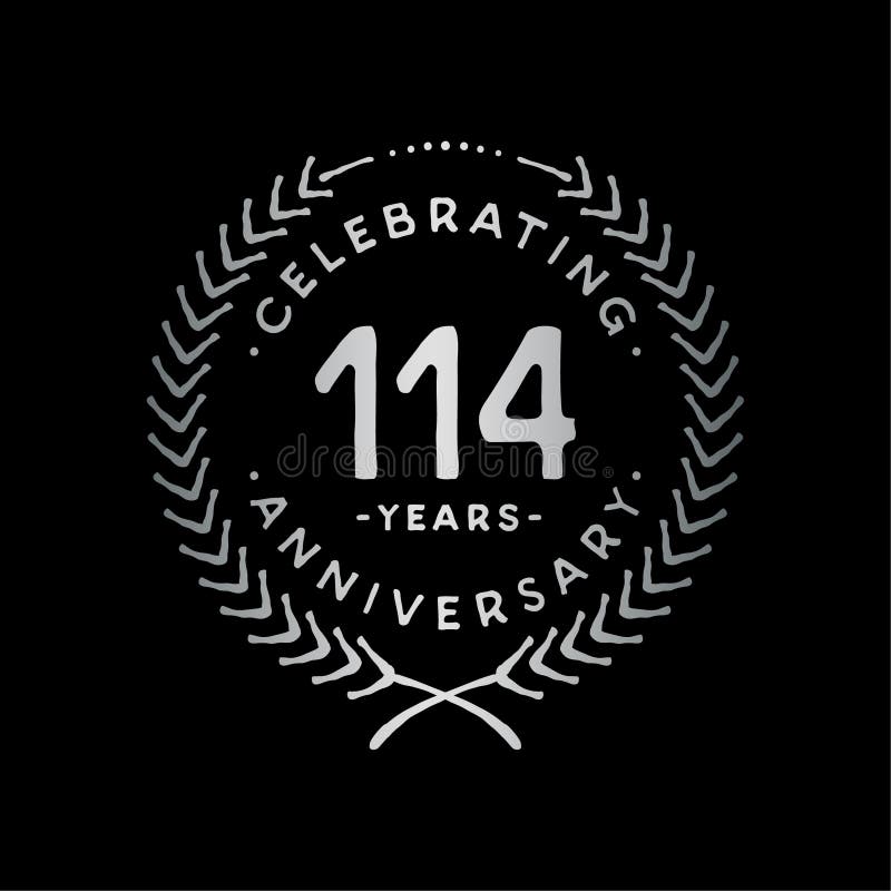 114 Years Design Template. 114th Vector and Illustration Stock Vector ...