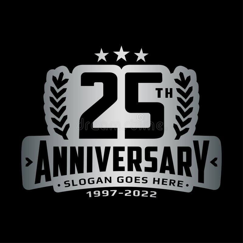 25 Years Silver Logo Stock Illustrations – 77 25 Years Silver Logo ...