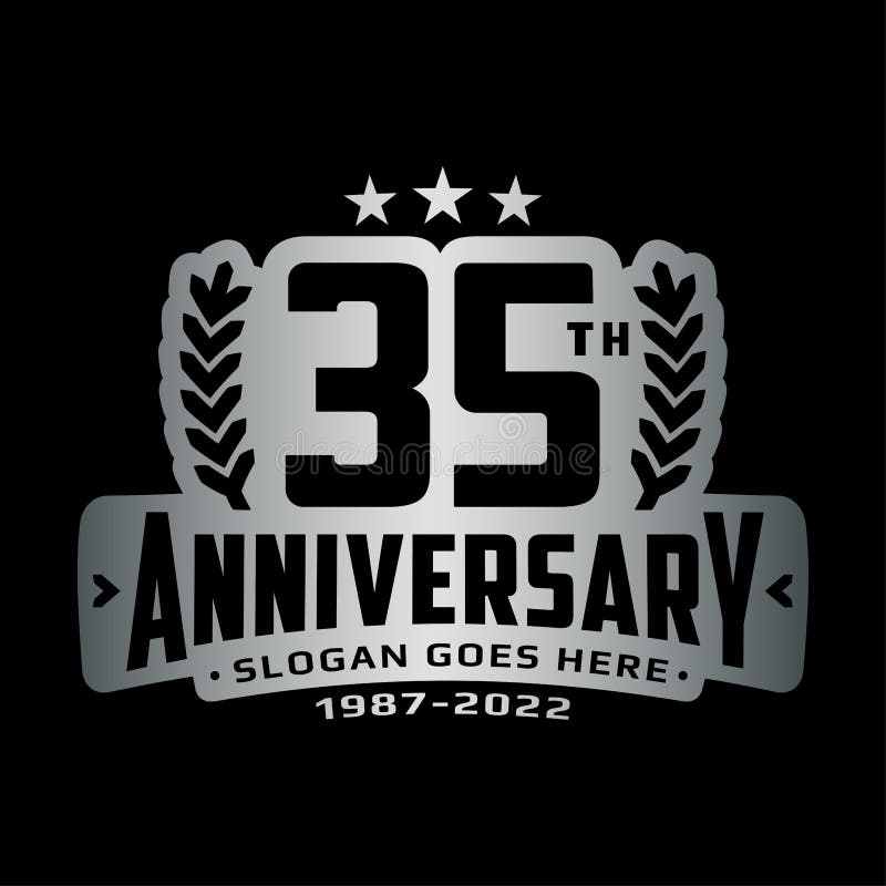 35 Years Anniversary Logo Design Template. 35th Anniversary Celebration ...