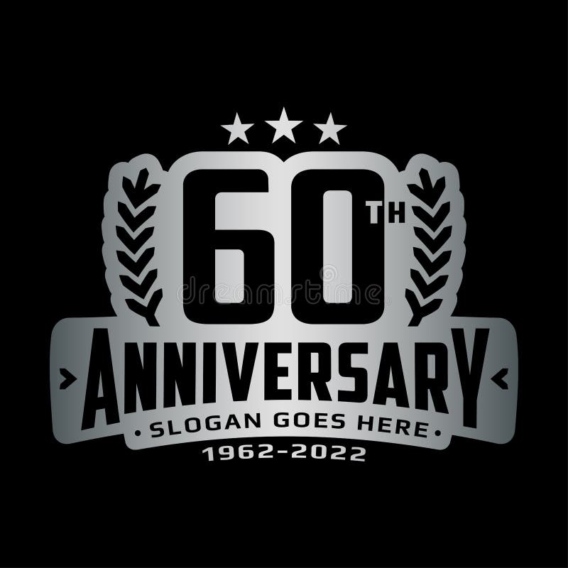 60 Years Anniversary Logo Design Template. 60th Anniversary Celebration ...