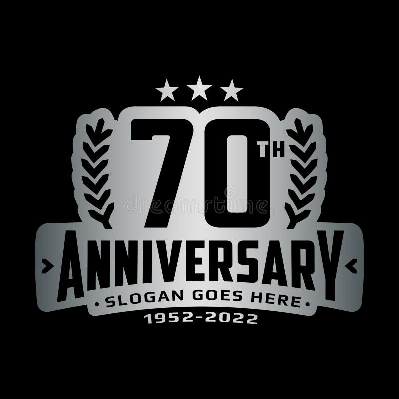 70 Years Anniversary Logo Design Template. 70th Anniversary Celebration ...