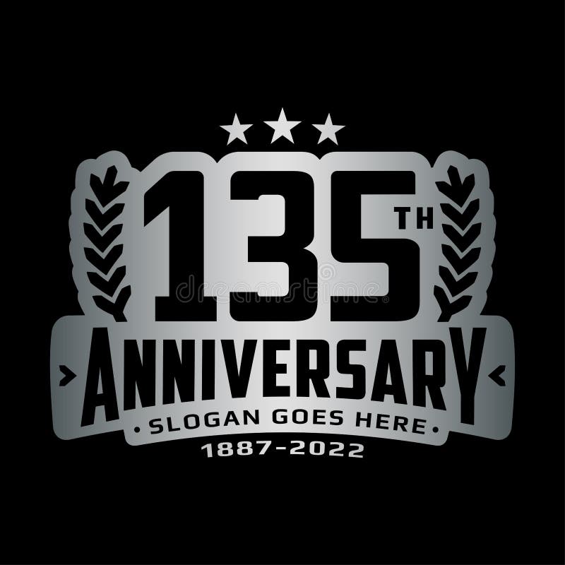 135 Years Anniversary Logo Design Template. 135th Anniversary ...