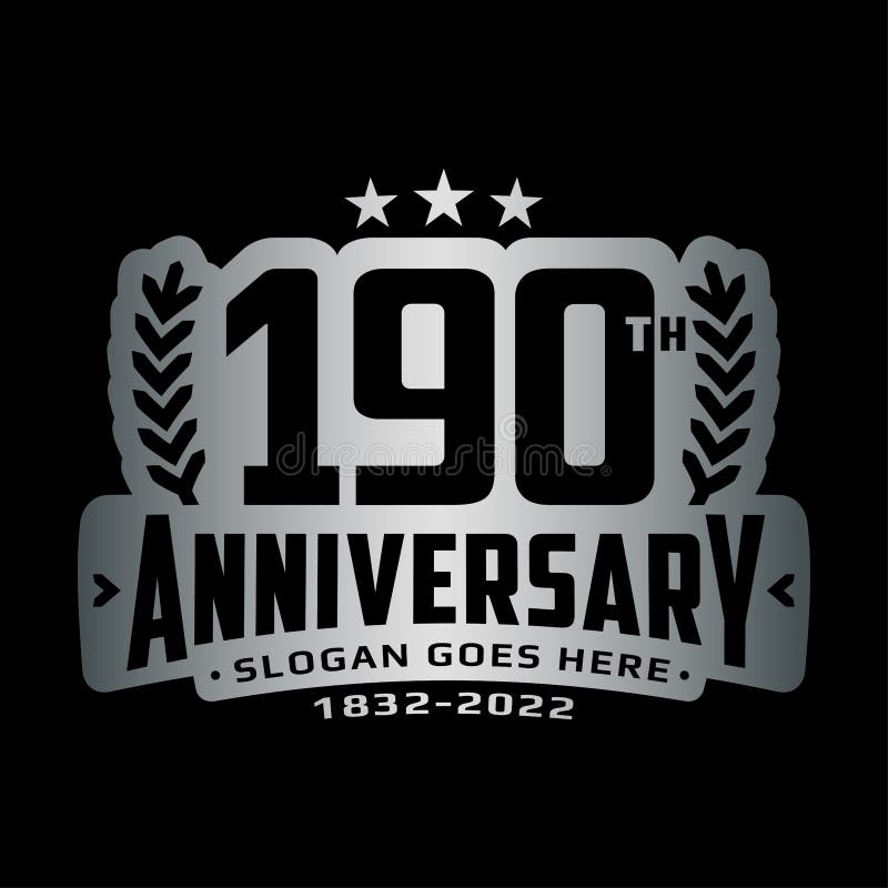 190 Years Anniversary Logo Design Template. 190th Anniversary ...