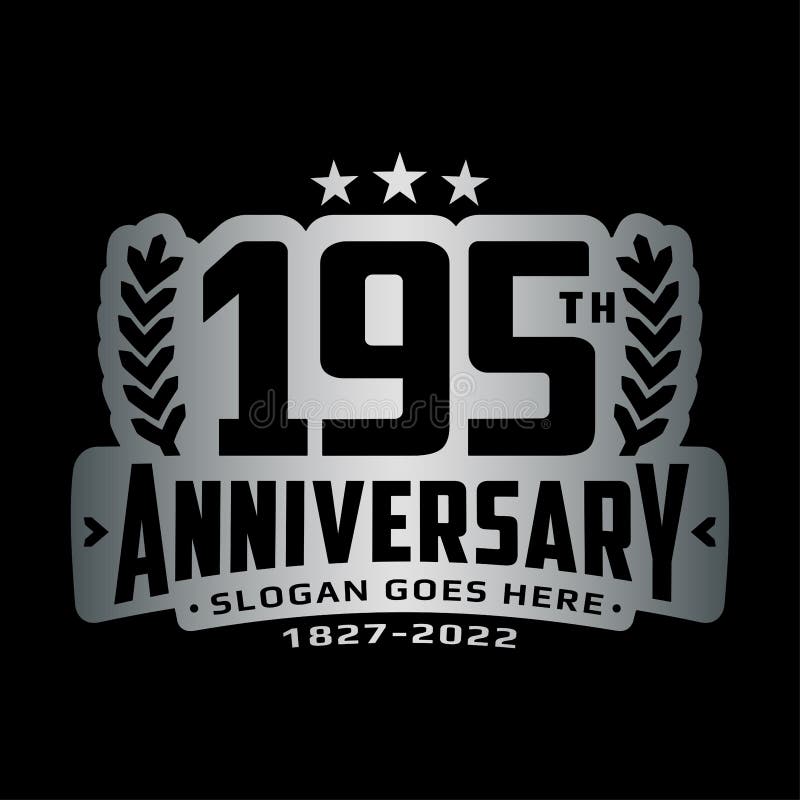 195 Years Anniversary Logo Design Template. 195th Anniversary ...