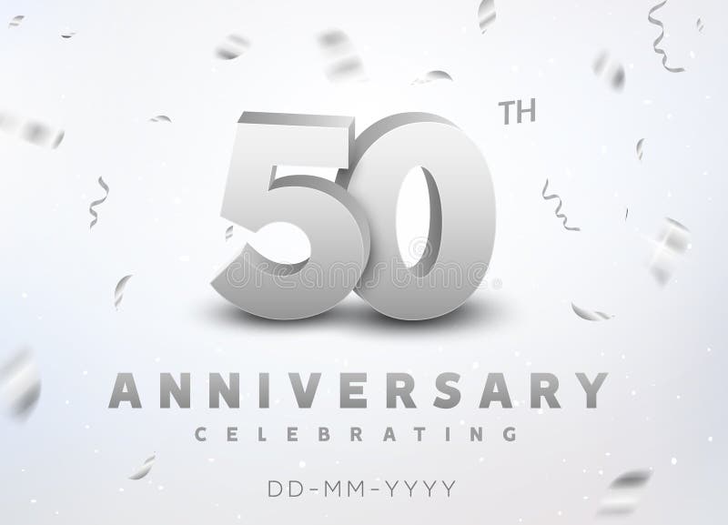 50 Years Silver Number Anniversary Celebration Event. Anniversary ...