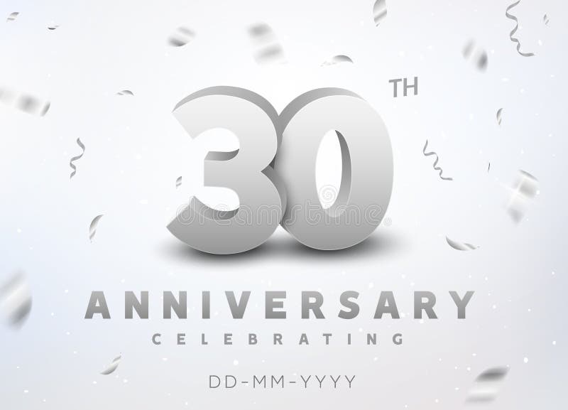 30th Anniversary with Pretty Pink Concept. Vector Premium Design Stock ...