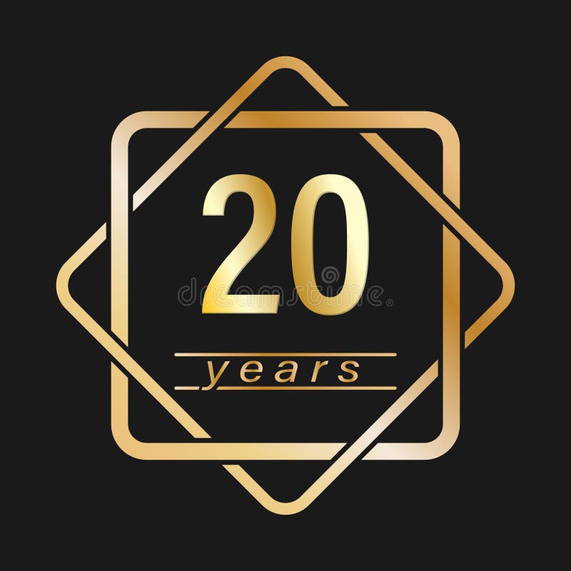 Golden 20 Years Font Stock Illustrations – 62 Golden 20 Years Font ...