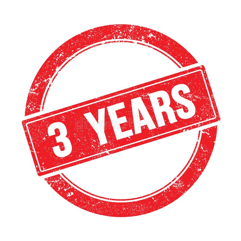 5-YEARS Text, on Vintage Yellow Sticker Stamp. Stock Illustration ...