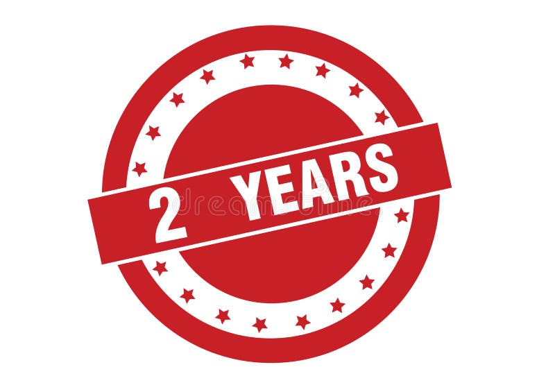 2 Years Text on Red Stamp Vector Stock Vector - Illustration of concept ...